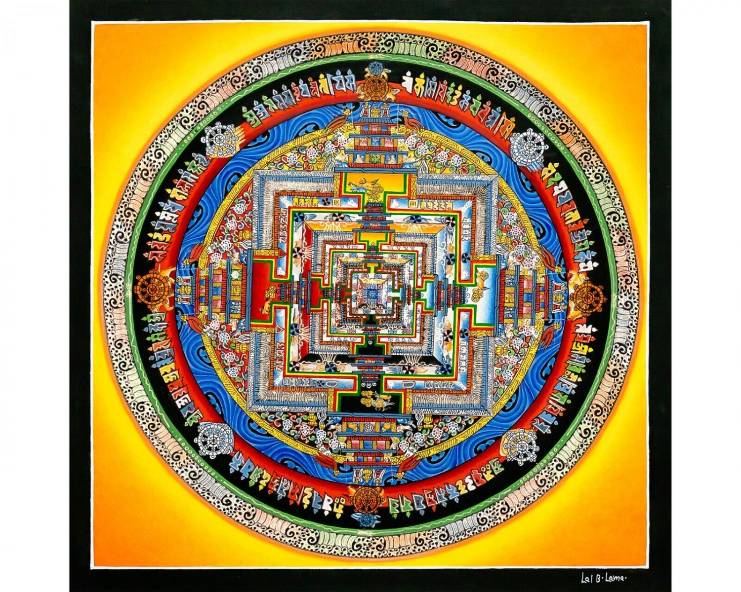 Handmade Kalachakra Mandala Thangka – The Wheel of Time | Authentic ...