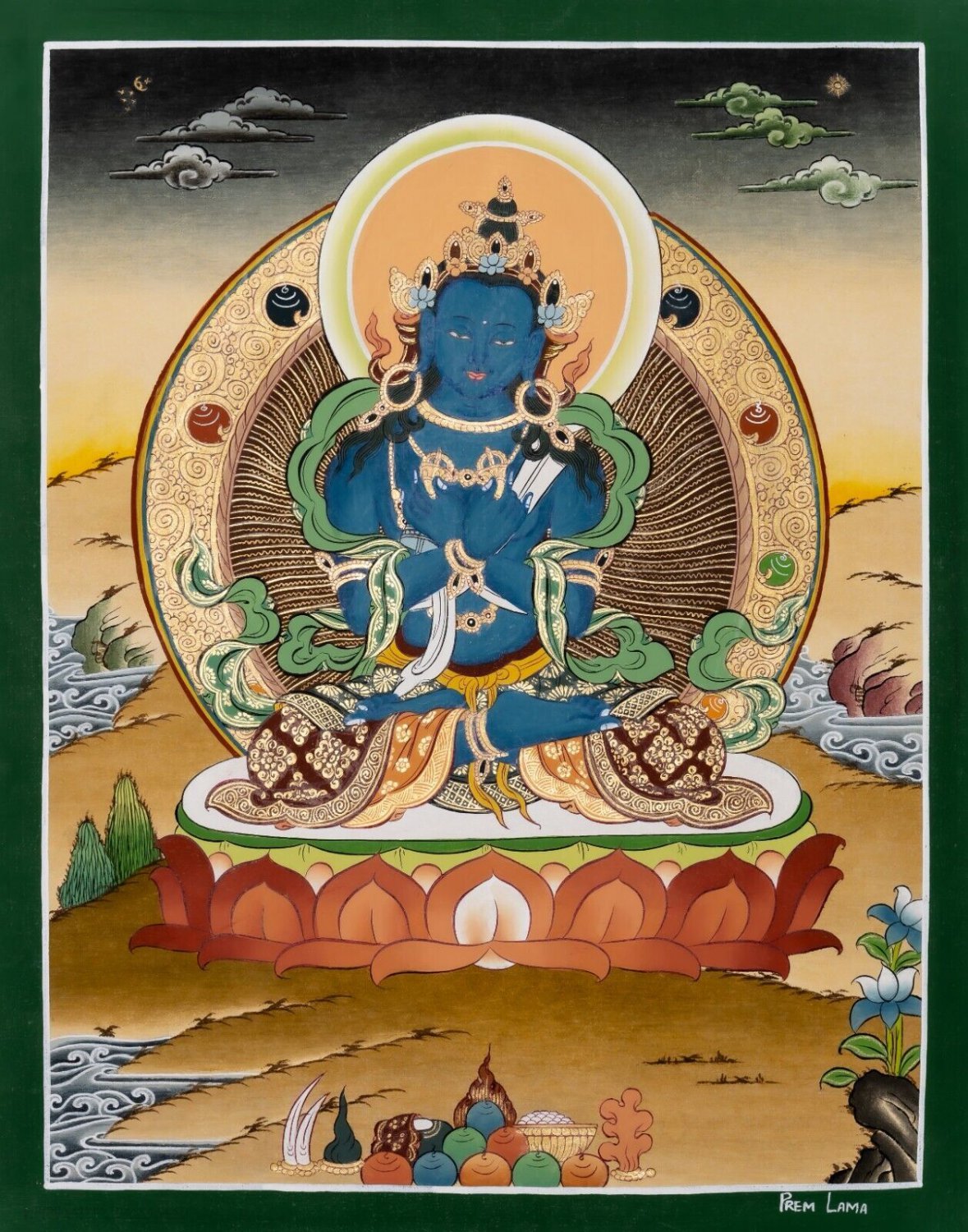 Hand-Painted Vajradhara Thangka – The Primordial Buddha of ...