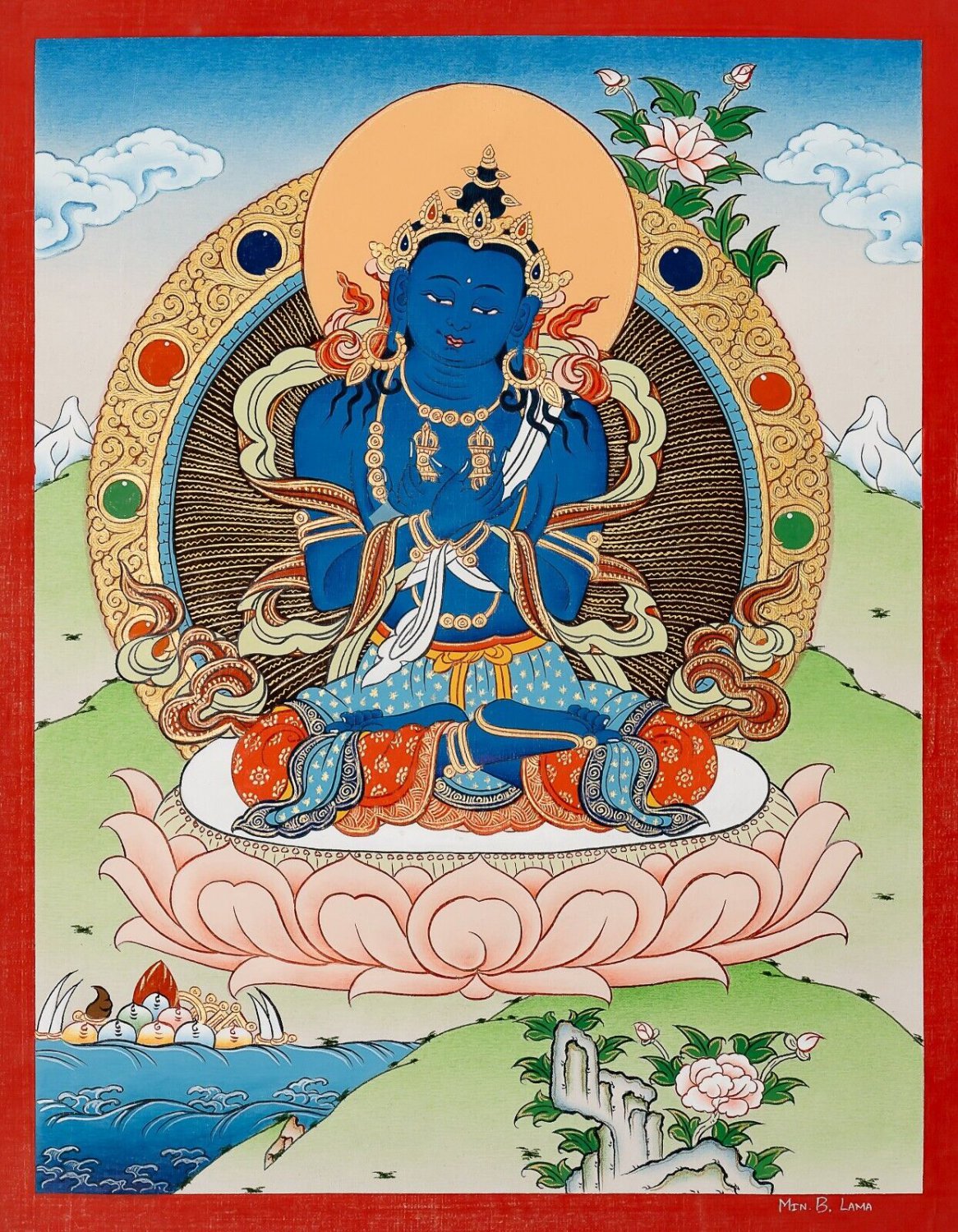 Sacred Vajradhara Thangka – Embodiment of Ultimate Enlightenment ...