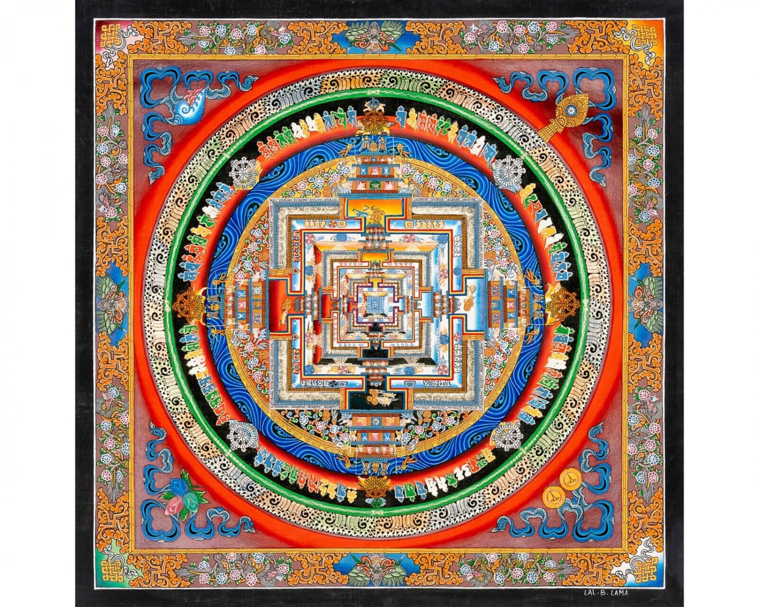 Authentic Kalachakra Mandala Thangka – Symbol of Enlightenment -A97445