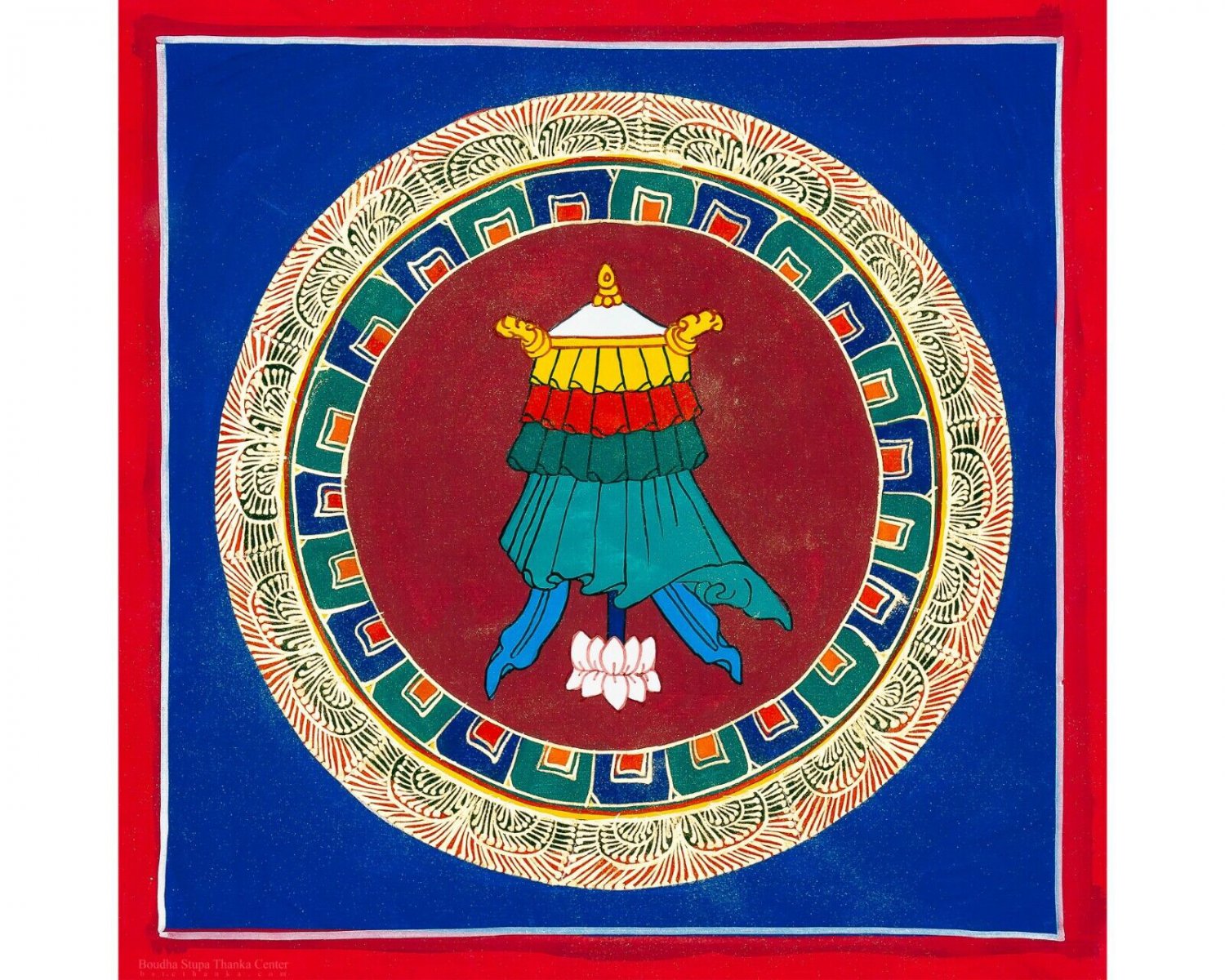 Precious Parasol Mandala – Symbol of Protection and Spiritual -B09705