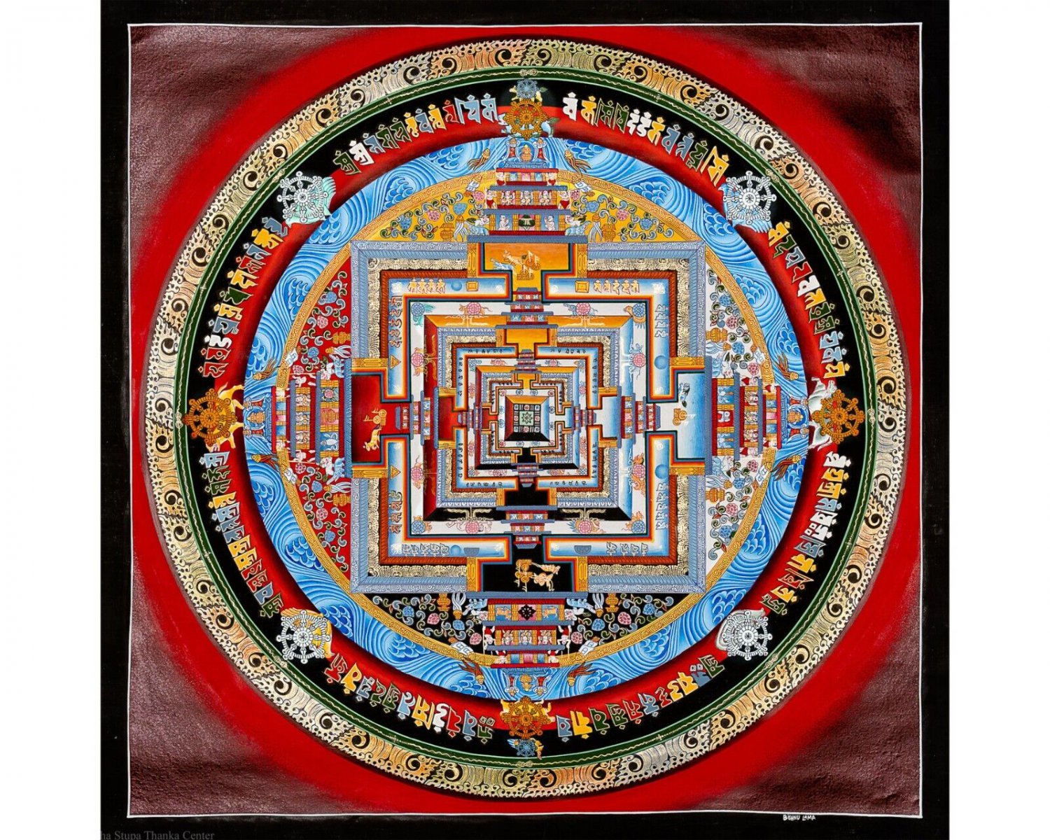 Eternal Time Cycle: Kalachakra Mandala Painting | Hand-Made | Authentic ...