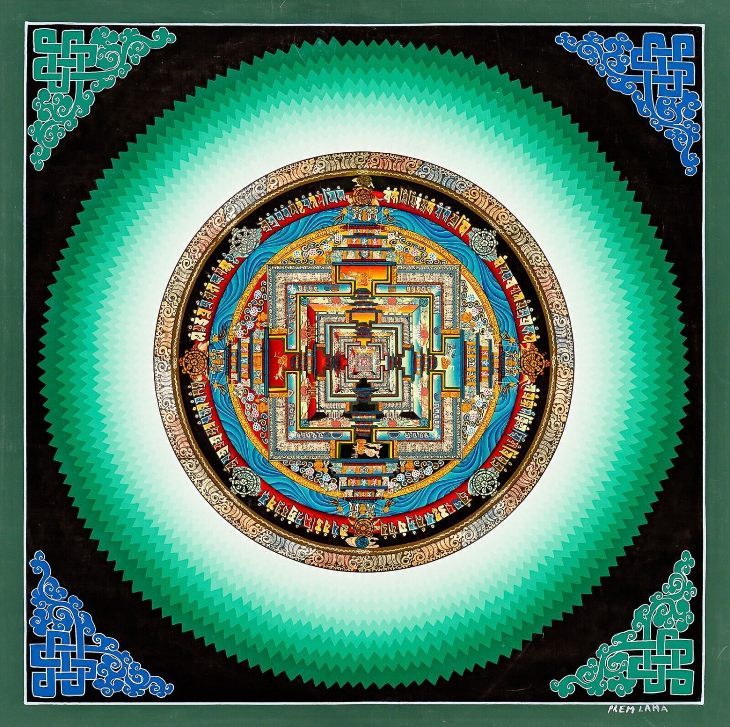 Masterpiece Kalachakra Mandala – Artful Insight into Life’s Cycles -A91886