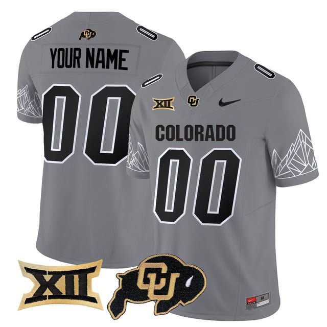 Custom Colorado Buffaloes Jersey 2025 Vapor Football Limited Gray V2 ...