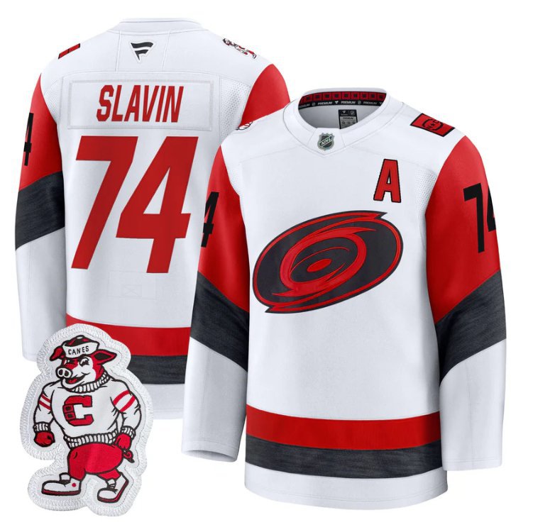 Jaccob Slavin Jersey #74 Carolina Hurricanes 2025 - 26 Premium White Away