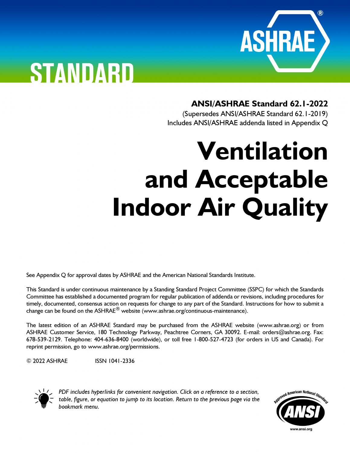 ASHRAE 62.1-2022 - Standard for Ventilation and Acceptable Indoor Air Quality