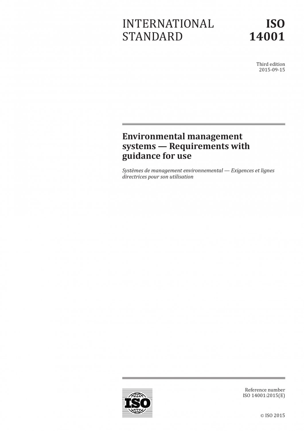 ISO 14001 - 2015 - Environmental Management Systems - Requirements with ...