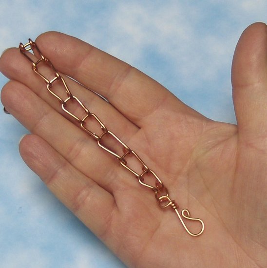 Men's Handcrafted Copper Chain Link Bracelet