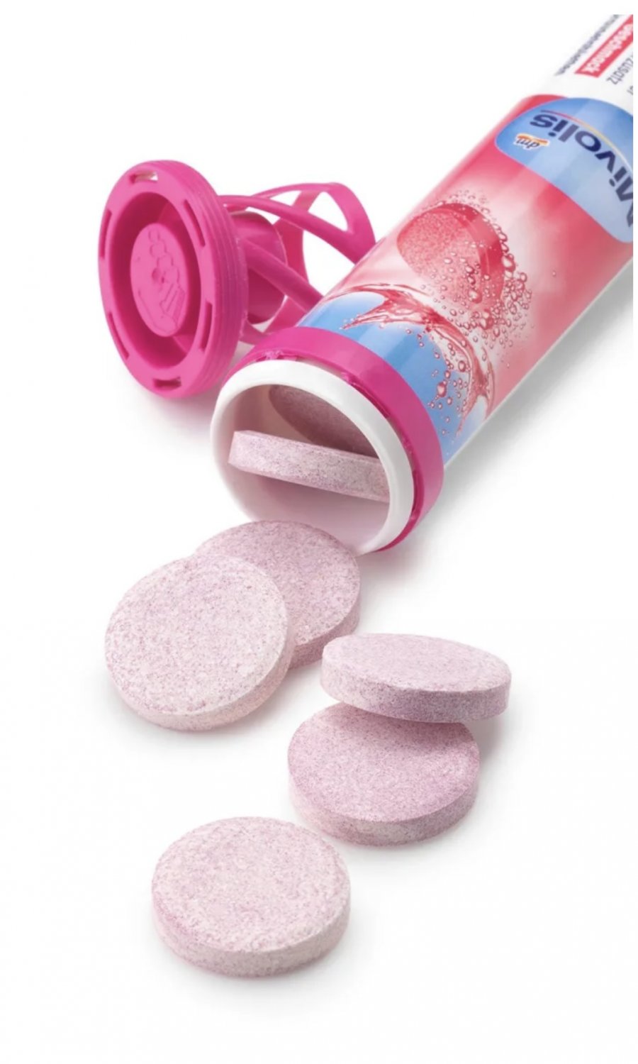 3 Tubes MIVOLIS Vitamin B12 60 effervescent Tablets, Strawberry Raspberry