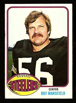 PITTSBURGH STEELERS RAY MANSFIELD 1976 TOPPS FOOTBALL CARD #301 VG