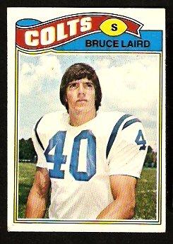Baltimore Colts Bruce Laird 1977 Topps Football Card #249 vg