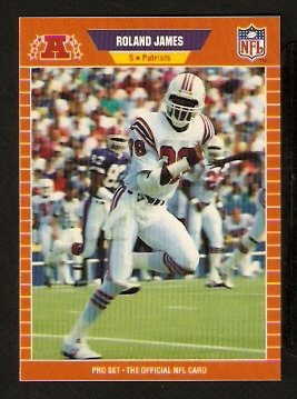 New England Patriots Roland James 1989 Pro Set Football Card 251