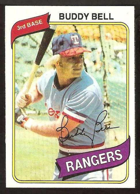 TEXAS RANGERS BUDDY BELL 1980 TOPPS # 190 nr mt