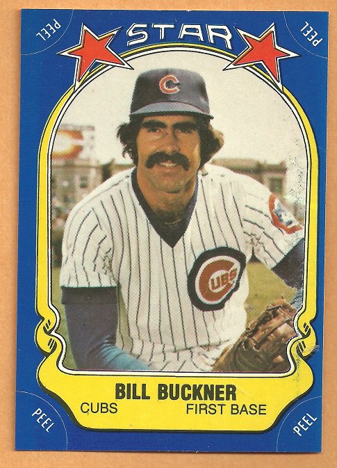 Chicago Cubs Bill Buckner 1981 Fleer Star Sticker Baseball Card # 29