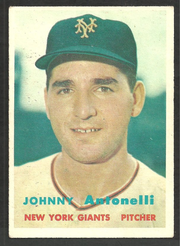 New York Giants Johnny Antonelli 1957 Topps Baseball Card # 105 ex