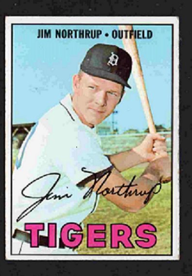 Detroit Tigers Jim Northrup 1967 Topps Baseball Card #408 ex