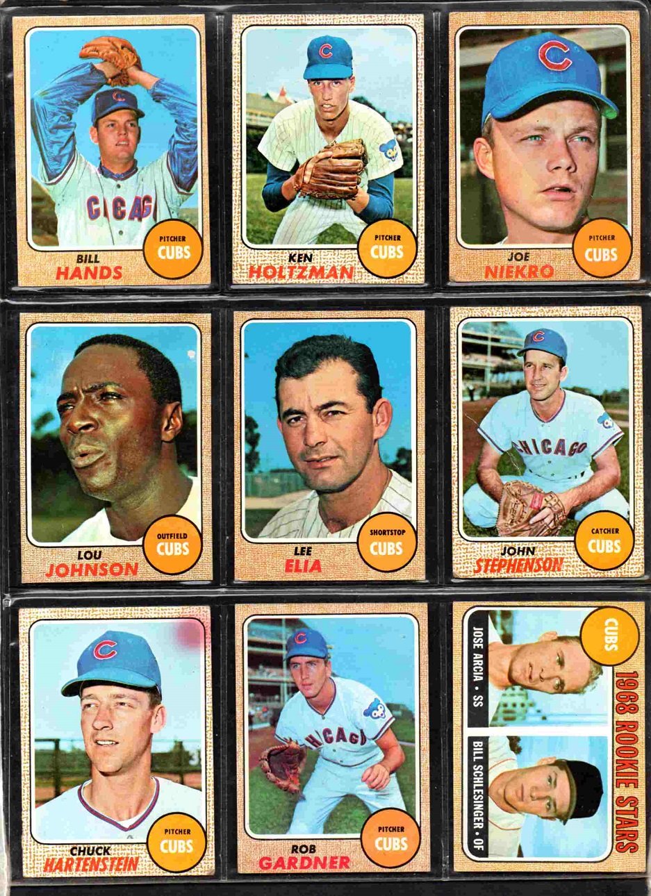 1966 1967 1968 Topps Chicago Cubs Team Lot 11 diff Joe Niekro Ken ...