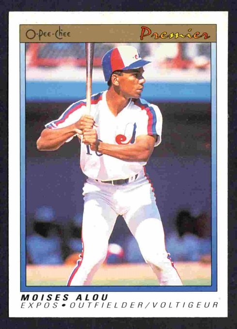 Montreal Expos Moises Alou 1991 O-Pee-Chee Premier #3 nr mt