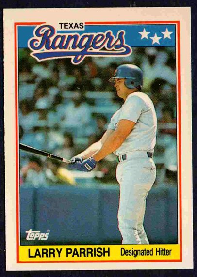 Texas Rangers Larry Parrish 1988 Topps UK Mini #56 nr mt