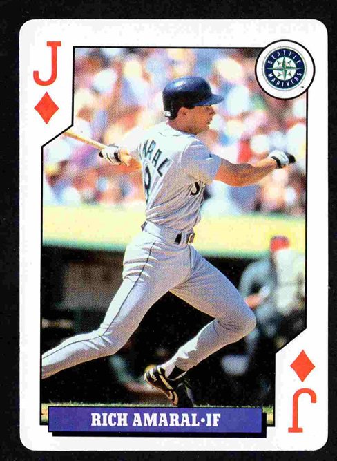 Seattle Mariners Rich Amaral 1993 Baseball Rookies Playing Card #jd