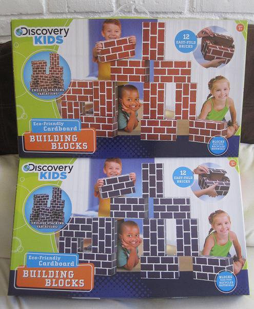 Discovery Kids Building Blocks 2 Set Bundle "Eco-Friendly Cardboard ...