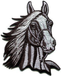 Horse colt bronco filly mustang pony stallion steed applique iron-on ...