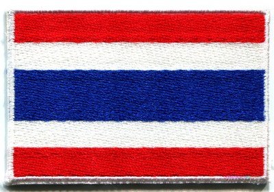 Flag of Thailand Thai Bangkok Siam Siamese applique iron-on patch ...