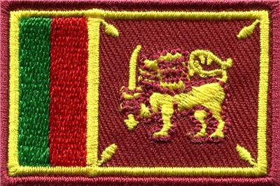 Flag of Sri Lanka Sinhalese Ceylon lion applique iron-on patch new ...