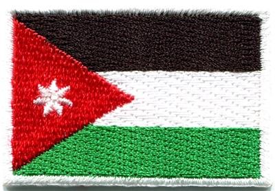 Flag of Jordan arab middle east Jordanian applique iron-on patch Medium ...