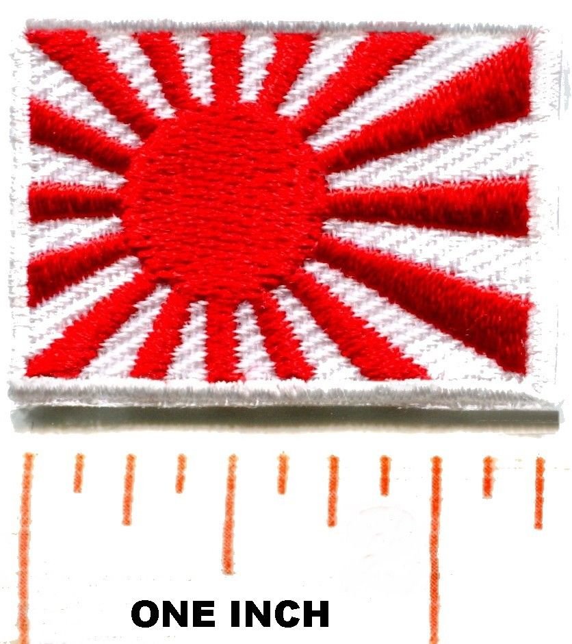 Flag of Japan Japanese naval ensign rising sun nippon iron-on patch ...