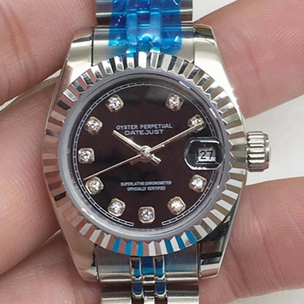 Tooth White Black Stone Train Track_Automatic Mechanical Watch Tooth ...