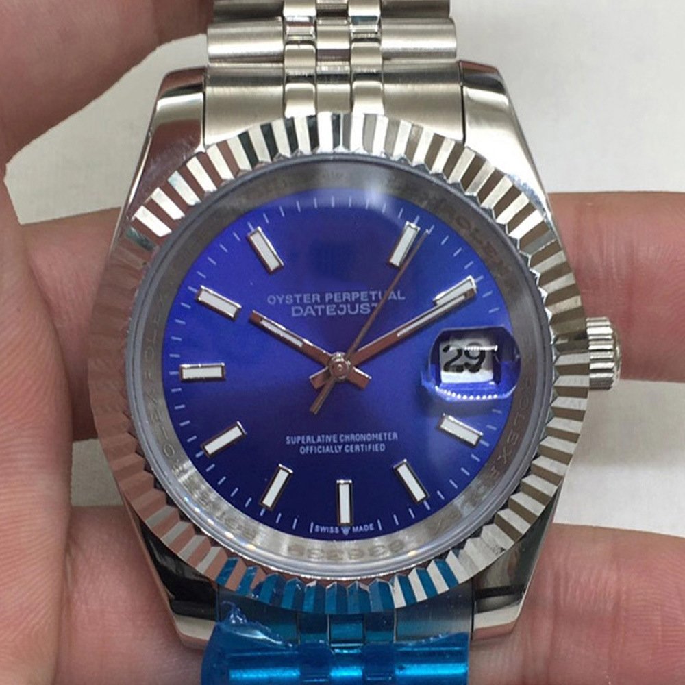 Plus-Sized Teeth White Blue Luminous_Automatic Mechanical Watch Tooth ...
