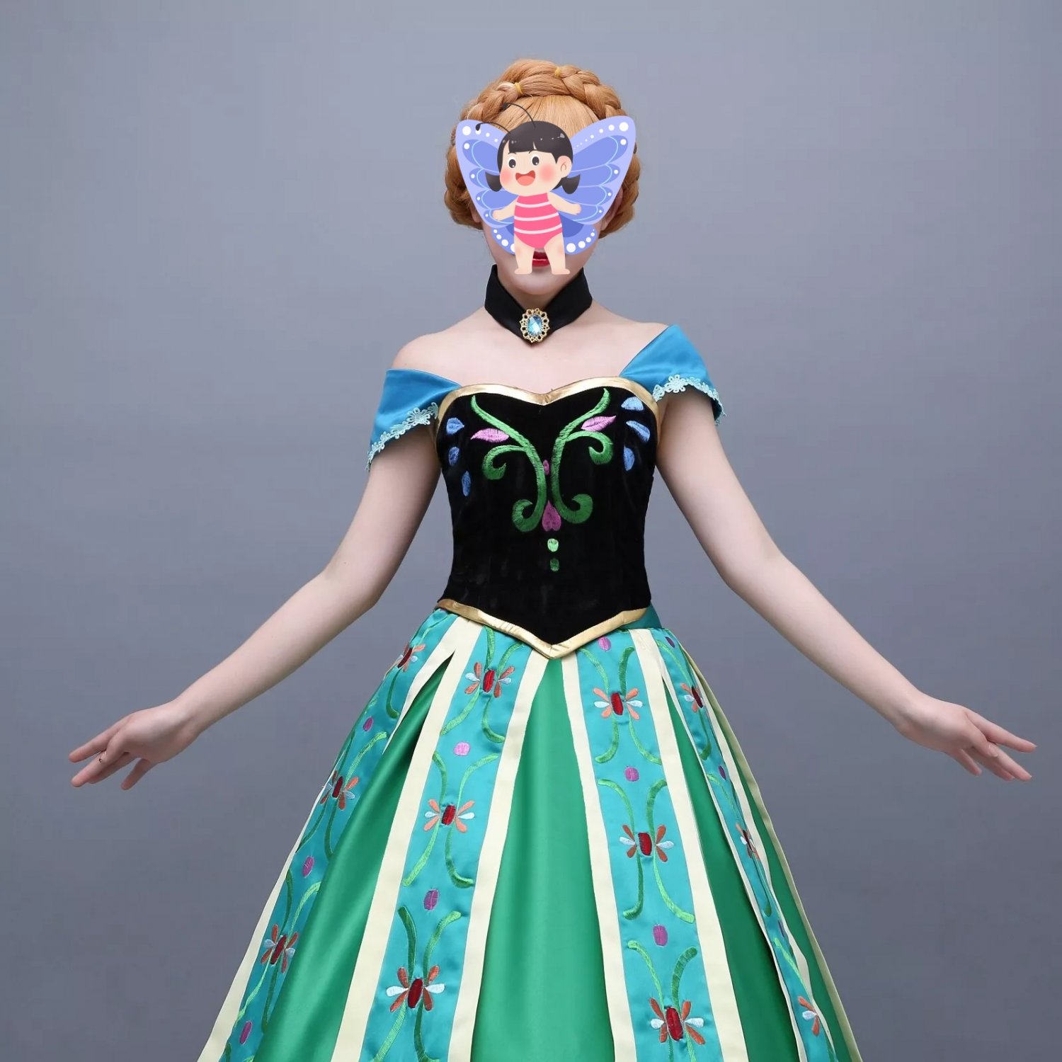 Frozen Anna Cosplay Costume Princess Anna Cosplay Dress Halloween ...