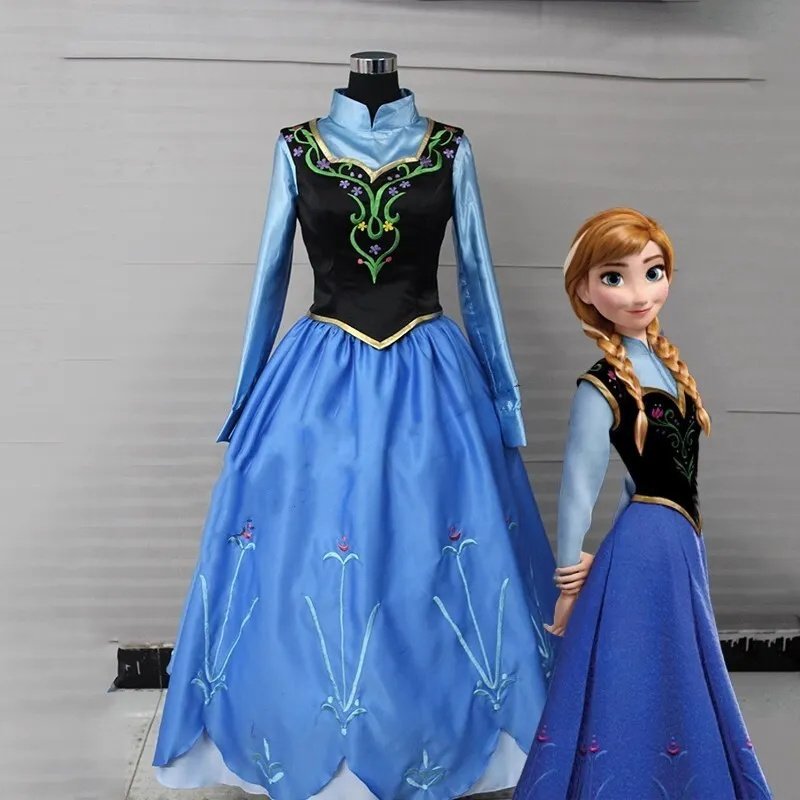 Frozen Anna Cosplay Costume Princess Anna Cosplay Dress Halloween ...
