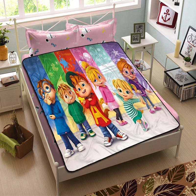 Alvin and the Chipmunks Cartoon Blanket Beddding Set
