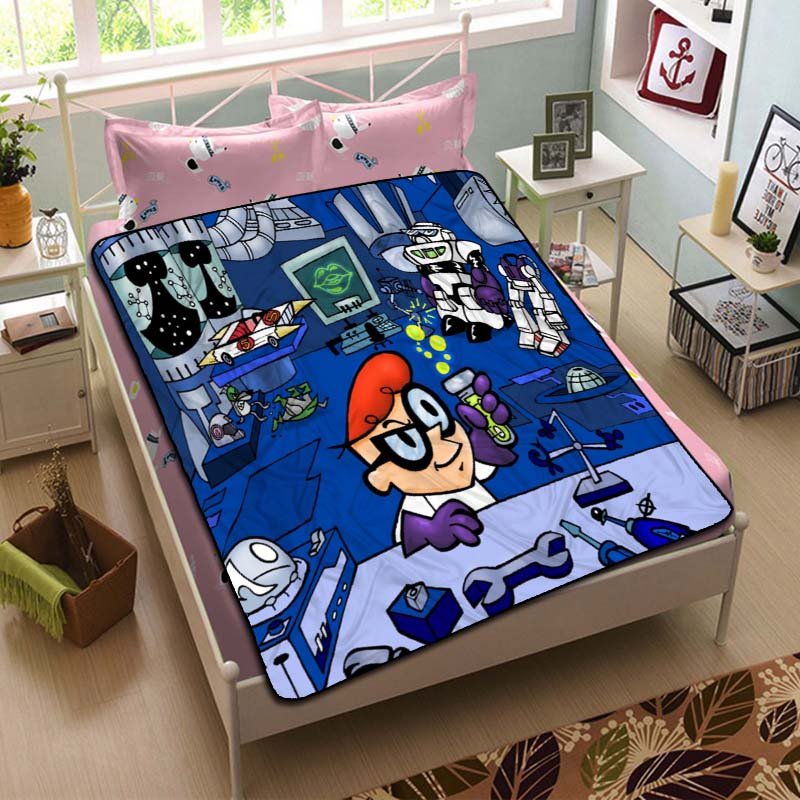 Dexter's Laboratory Cartoon Blanket Plush Bedroom Throw
