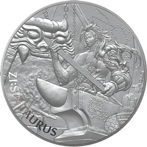 KOMSCO 1 oz Silver Medal 2021 South Korea ZI SIN Taurus 1 US Coin BU IN ...