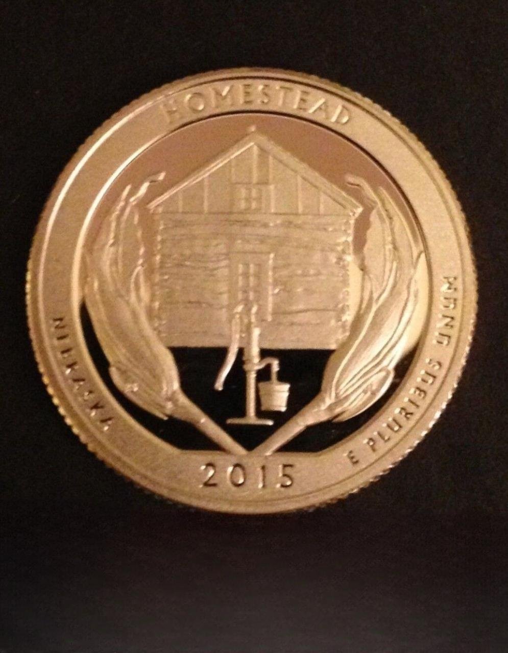 1 US Coin S Homestead National Monument Park 2015 Quarter Clad Proof ...