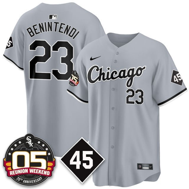 2026 Andrew Benintendi #23 Chicago White Sox Bobby Jenks Gray Reunion ...