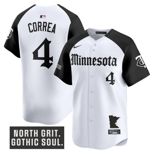 2026 Carlos Correa #4 Minnesota Twins Gothic North Edition Vapor ...