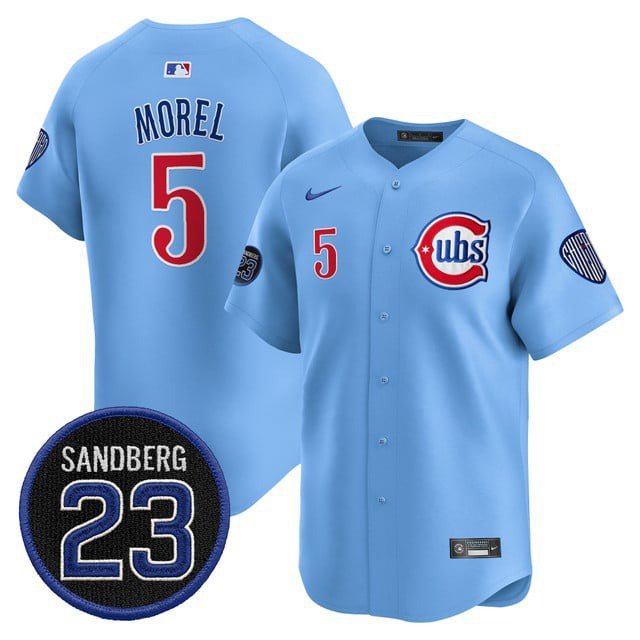 2026 Christopher Morel #5 Chicago Cubs Ryne Sandberg Tribute Vapor ...