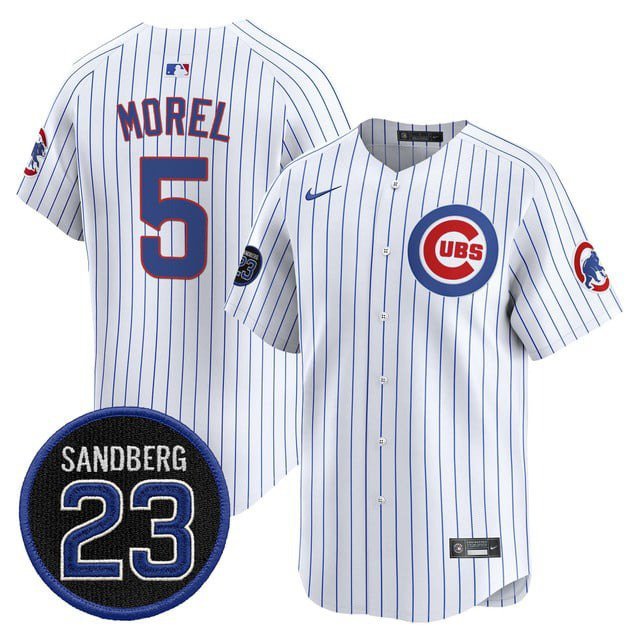 2026 Christopher Morel #5 Chicago Cubs Ryne Sandberg Tribute Vapor ...