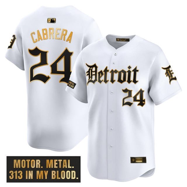 2026 Miguel Cabrera #24 Detroit Tigers Motor Gothic Edition Gold ...