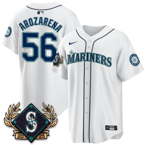 2026 Randy Arozarena #56 Seattle Mariners Series Champions Stitched White