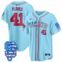 2026 Wilmer Flores #41 San Francisco Giants Fourth of July Light Blue ...