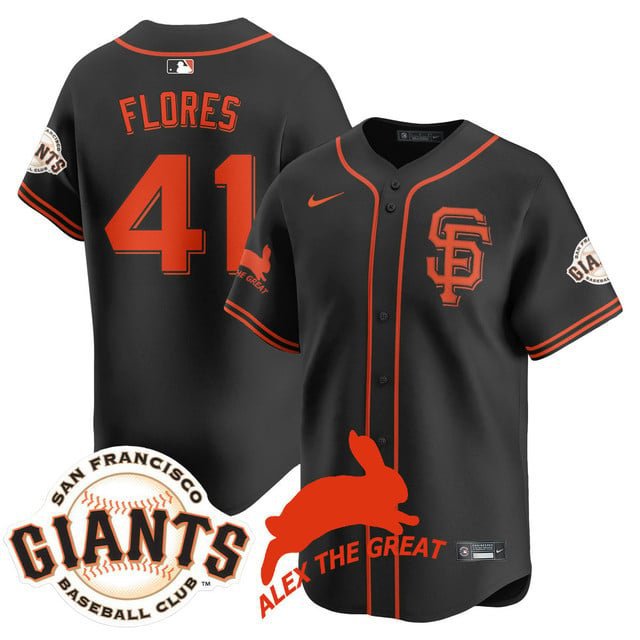 2026 Wilmer Flores #41 San Francisco Giants Alex the Great Rabbit ...