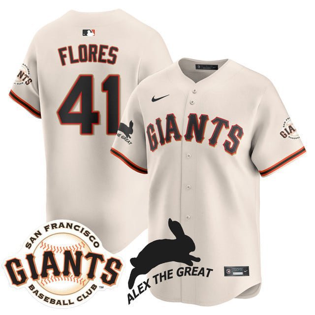 2026 Wilmer Flores #41 San Francisco Giants Alex the Great Rabbit ...