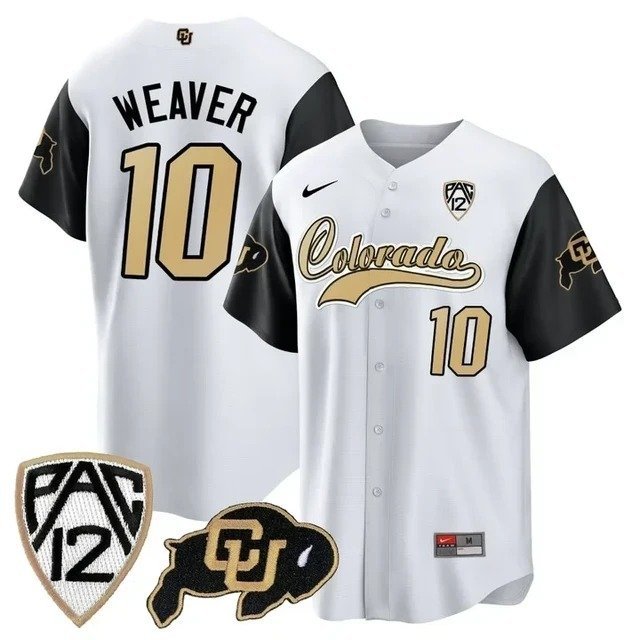 2026 Xavier Weaver #10 Colorado Buffaloes Baseball Black Sleeves - All ...
