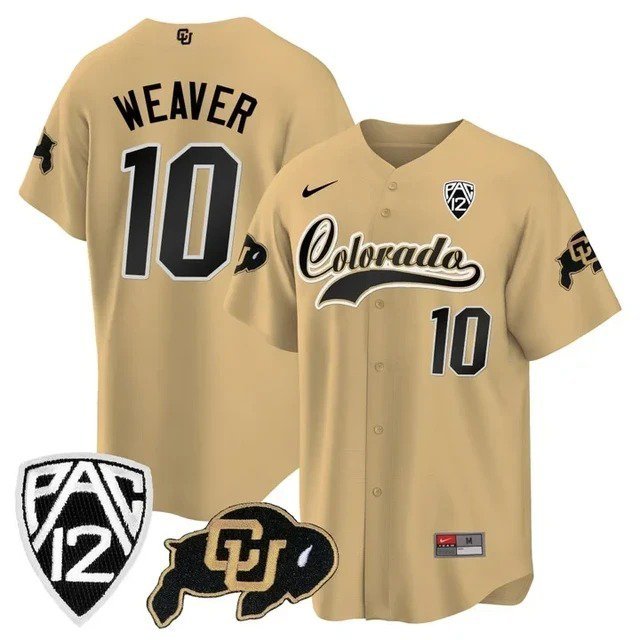 2026 Xavier Weaver #10 Colorado Buffaloes Baseball Gold - All Stitched