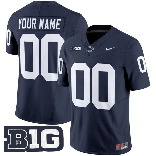 2026 Custom Penn State Nittany Lions Vapor Football Limited Stitched Navy